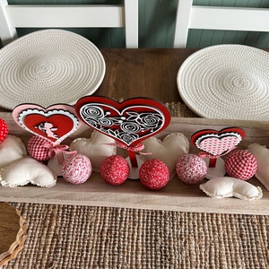 Pink Floral Fabric Wrapped Rag Balls, Cottage Style Home Decor, Tiered ...