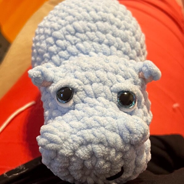 Happy the Hippo, NO-SEW Crochet Amigurumi PDF Pattern, Adorable Cute ...