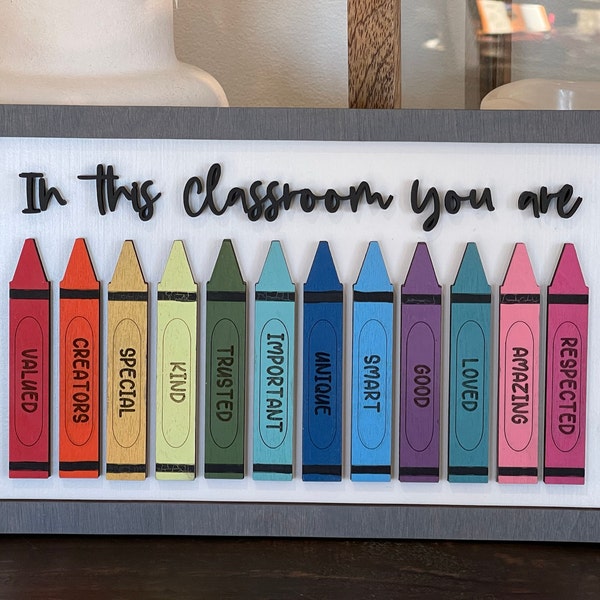 In This Classroom You Are Crayon Decor, Digital Laser File, Svg ...
