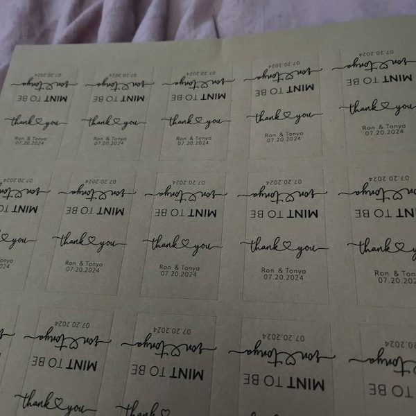 100pcs Mint to Be Wedding Favors,wedding Mints Labels,custom Wedding ...