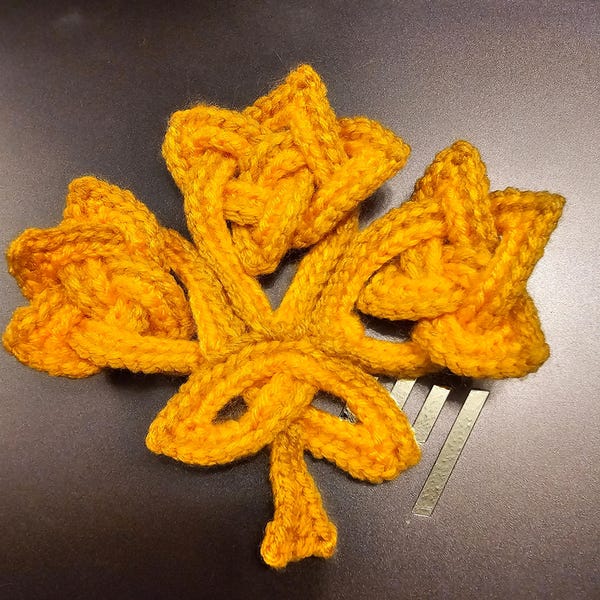 Crochet Leaf, Celtic Leaf, Celtic Maple Leaf, Celtic Fall Decor, Fall ...