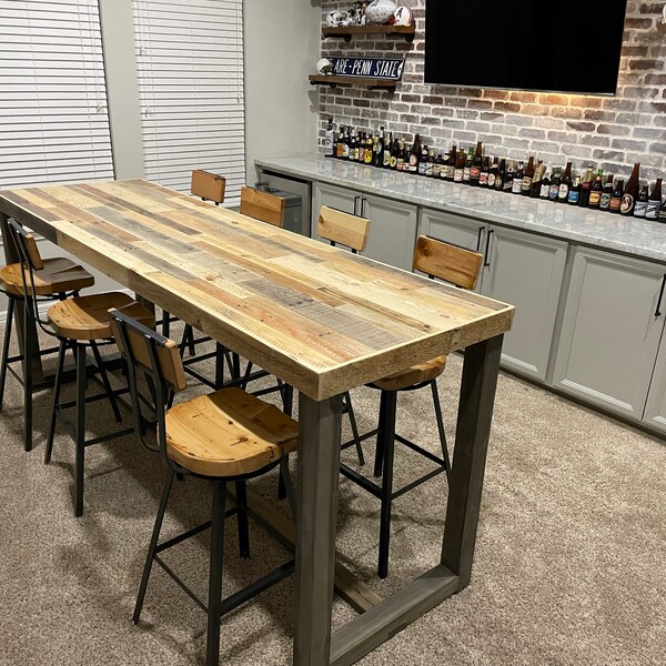 Counter Height Table in Natural Finish | Hundreds of Dimensions | Wheel ...