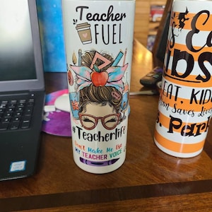 Teacher 20 Oz Skinny Tumbler, Teacher Tumbler Sublimation Design ...