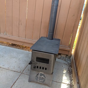 Premium Cast Iron Stove With Oven, Large Glazed Wood Burner Stove, Tiny ...