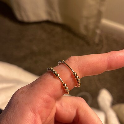 Mixed Metal Wrap Ring, Wraparound Ring, Gold or Sterling Silver Ring ...