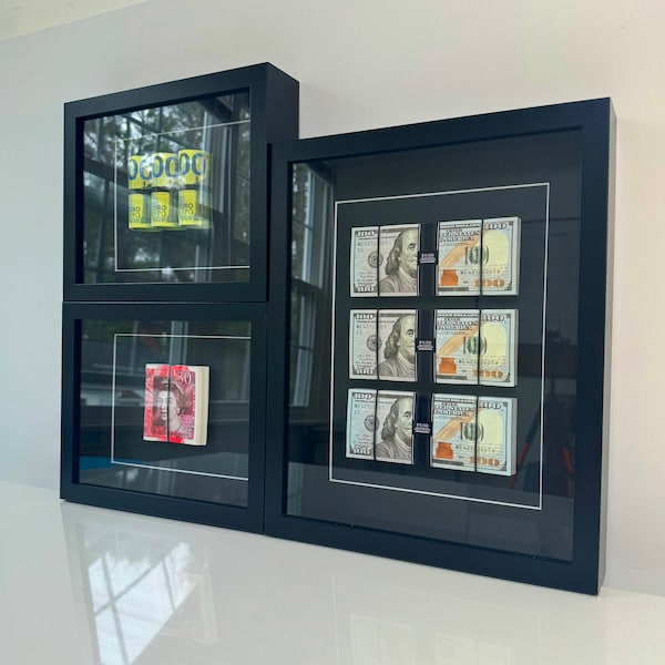 Premium Dollar Bill Art, 3D Money Frame Masterpiece, Elegant Cash ...