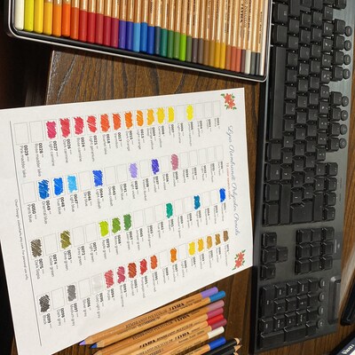 Neocolor II Pastel Color Chart 84 and 126 Color Chart - Etsy