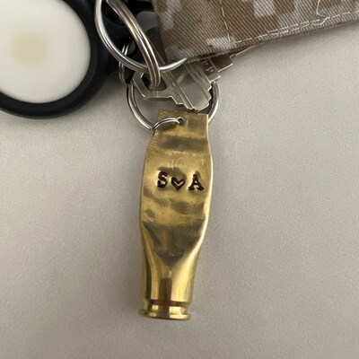 Bullet Keychain Hand Stamped Personalized Bullet Keychain Valentine's ...