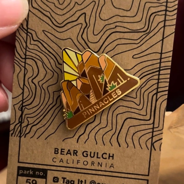 Pinnacles National Park Hard Enamel Pin | National Park Lapel Pin ...