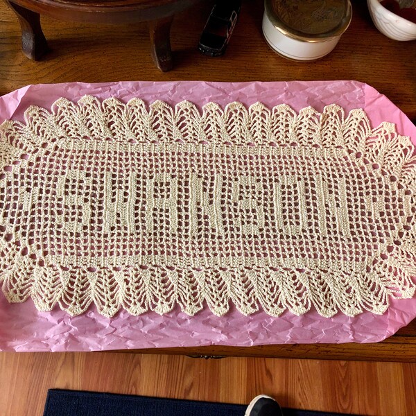 Special Custom Handmade Crocheted Name Doilies - Crochet Name Doily ...