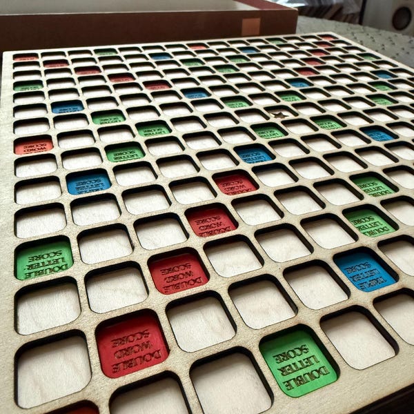 Scrabble Game Set (improved Thicker Board) - Etsy