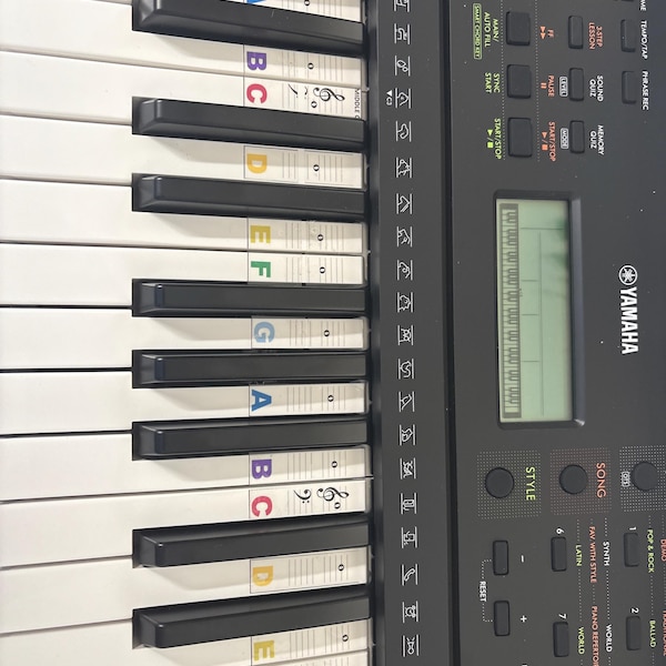 Piano Keyboard Overlay, to Help to Teach or Learn to Play the Piano ...