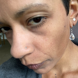 Ruby Nose Ring, Ruby Gold Nose Ring, Rose Gold Nose Ring, White Gold ...