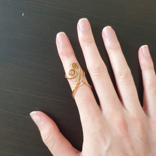 Arthritis Finger Splint Sterling Silver 925 or Brass Handmade Hammered ...