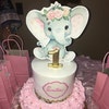 Peanut Elephant Centrepiece With Floral Crown for Baby Girl Shower in ...