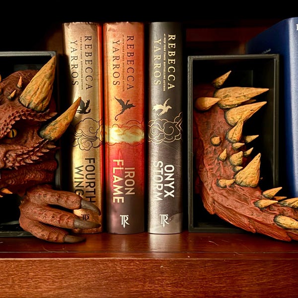 Hand-painted Dragon Book Nook - Unique Fantasy Decor, Perfect Gift for ...