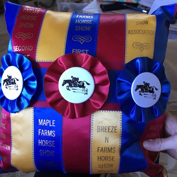 Horse Show Ribbon Wreath - Rosette Wreath - Ribbon Wreath - Dog Show ...