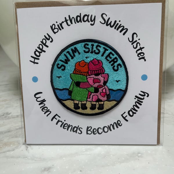 Swim Sister - Wild Swimming Friendship Cold Water Swimming Keyring ...