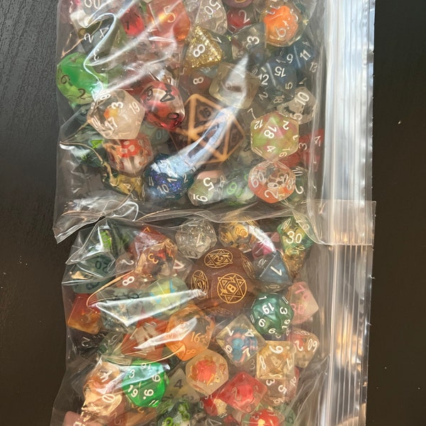 Pound of DND Dice, Loose Dice, Dice by Weight, Dnd Dice Sets, D20 Polyhedral Dice. Bulk Dice ...