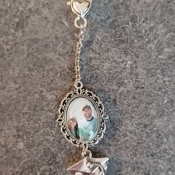 Graduation Tassel Charm, Memorial Photo Charm for Mortarboard ...