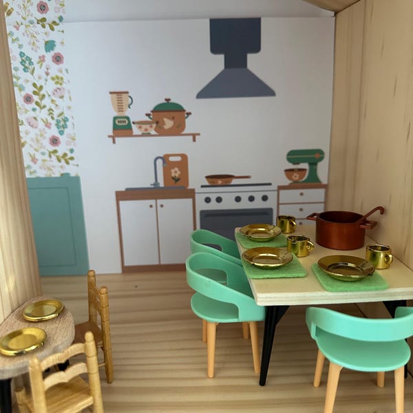 Creative Dollhouse Paper Furniture | Kitchen Template PDF | Fun Paper ...