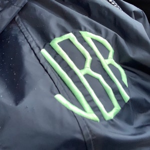 Monogrammed Rain Jacket/wind Breaker Half-zip Closure - Etsy