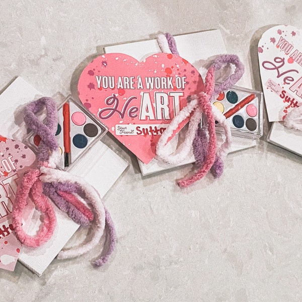 Heart Art Valentine's Day Classroom Card Heart Instant Download Kids ...