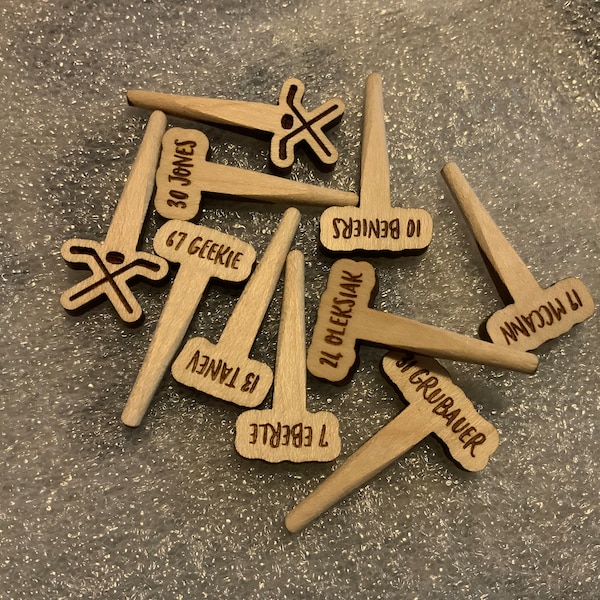 Custom Name Cribbage Pegs, Your Name on Both Sides of Peg, Fun Game ...