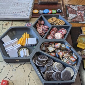 Hexagon Board Game Trays - Etsy