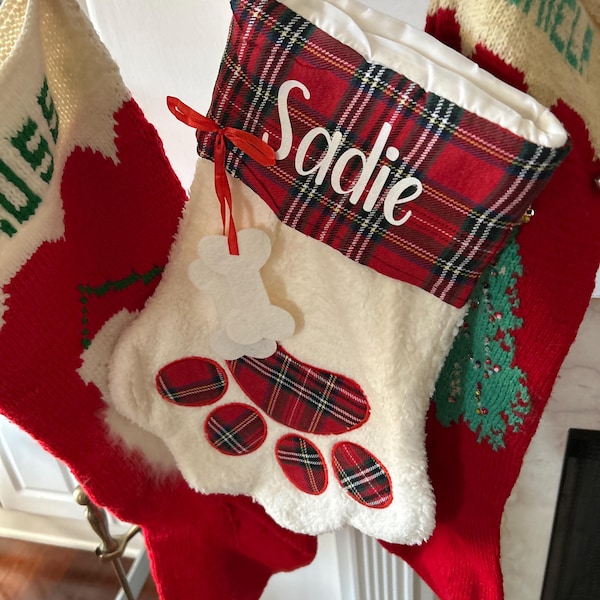 Personalized Pet Stocking, Blank Pet Stocking, Christmas Stocking, Dog ...