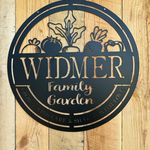 Custom Vegetable Garden Sign, Metal Vegetable Stand Signs, Gardening ...