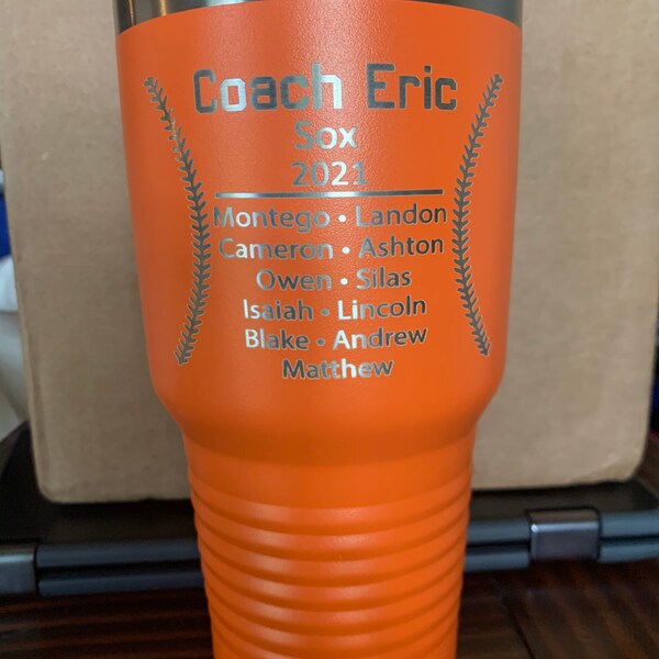 Engraved Coach Cup, Coach Tumbler, Coach Gift Idea, Tumbler With Lid ...