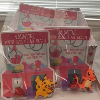 Kids Classroom Valentine's Day Cards, Arcade Game Claw Machine ...