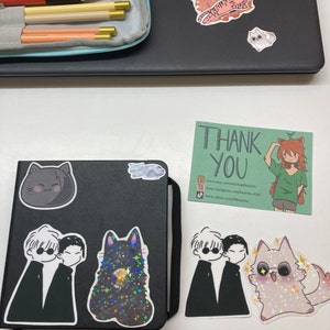 Holographic Gojo Cat Sticker Jujutsu Sorcerer Cute Cat Anime Sticker ...