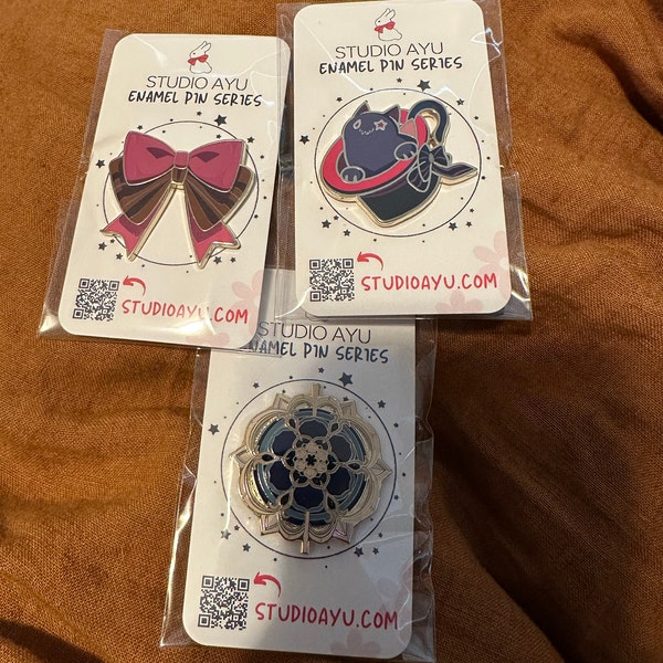 Lyney Bow Enamel Pin - Genshin Impact - Etsy