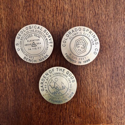 Brass Engraved Benchmark - Etsy