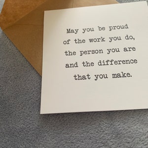 May You Be Proud of the Work You Do Card, Thank You Card, Corporate ...