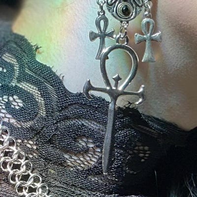 Vampire Ankh Hip Chain Belt Egyptian Belt Occult Goth Gothic Eye of ...