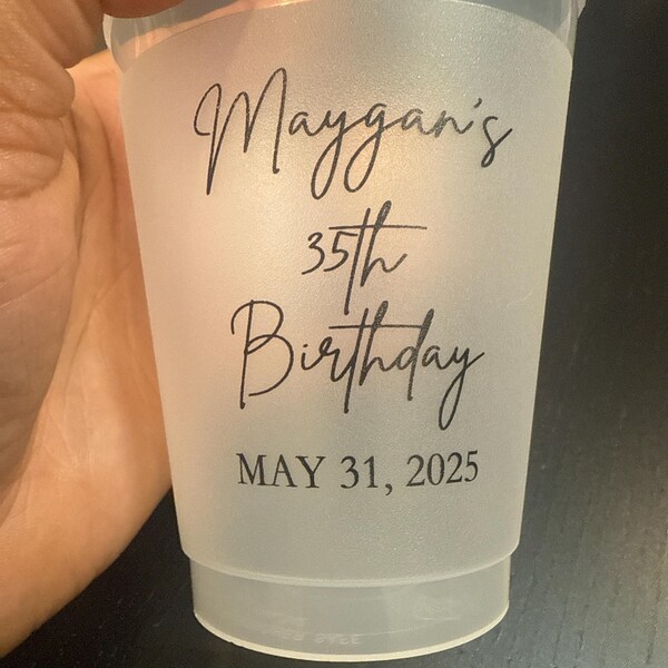 Personalized Wedding Cups, Frosted Cups, Shatterproof Frost Flex Cups ...