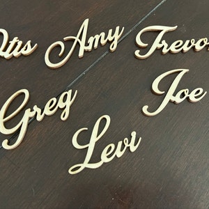 Custom Wooden Names Wood Place Cards. Place Names Setting | Etsy