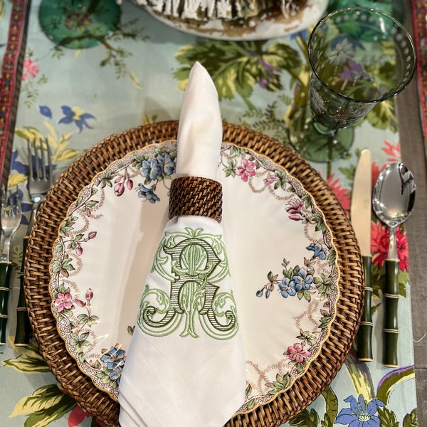 Sample / Monogrammed Napkin Sample - Etsy