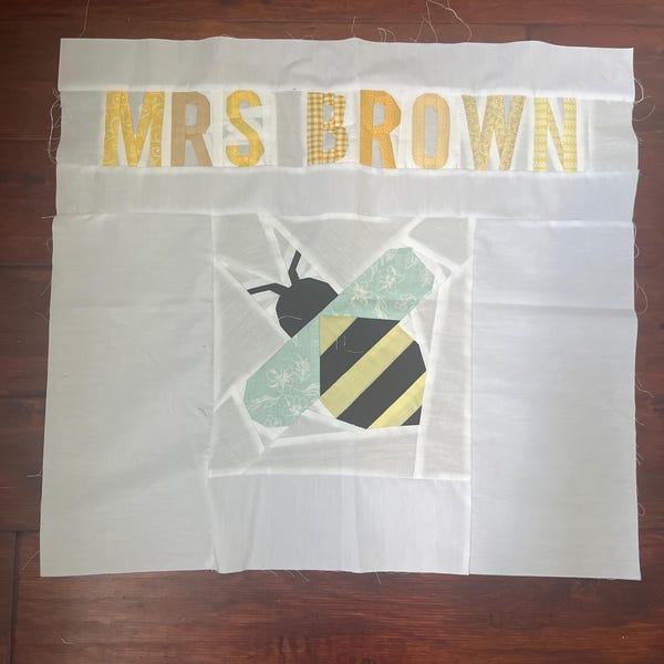 Flying Bumble Bee, Honey Bee FPP Quilt Block Perfect for Spring and ...