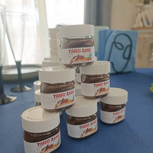 Personalised Mini Nutella Jar Label Digital File - Etsy