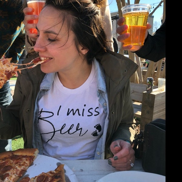 I Miss Beer Shirt / Pregnancy Announcement Shirt / Pregnancy Reveal ...