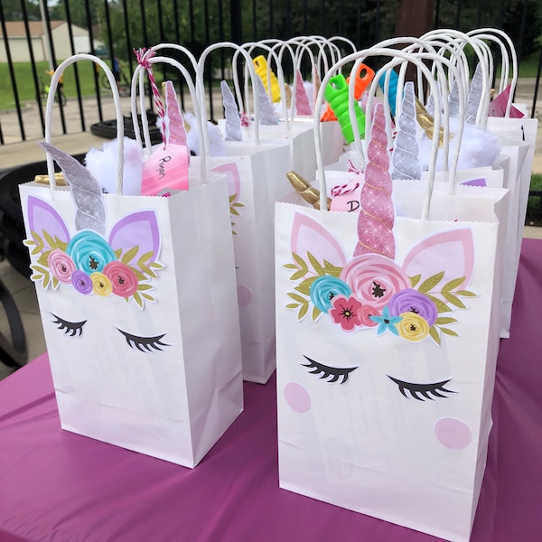 Unicorn Favor Bags - Unicorn Bag - Unicorn Treat Bags - Unicorn Party ...