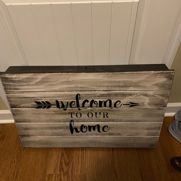 Welcome to Our Home Hidden Gun Storage Sign - Etsy