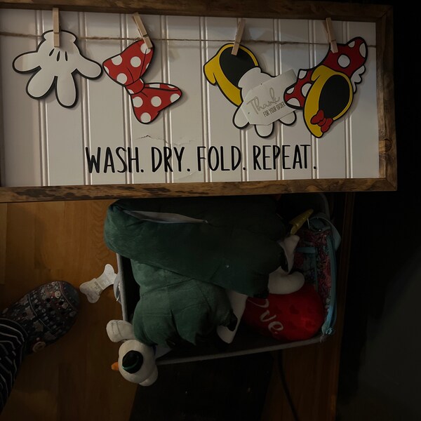 Mickey Laundry Sign Disney Laundry Sign Custom Disney Laundry Sign ...