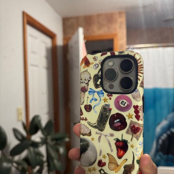 Vintage Collage Phone Case, Cute Trendy Phone Cover, Mosaic, iPhone 16 ...