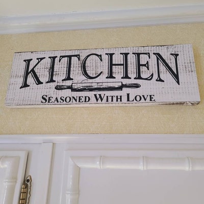Kitchen Sign Rustic Farmhouse . Distinctive Kitchen Wall Decor. - Etsy