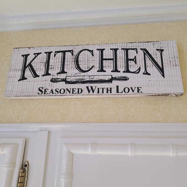 Kitchen Sign Rustic Farmhouse . Distinctive Kitchen Wall Decor. - Etsy